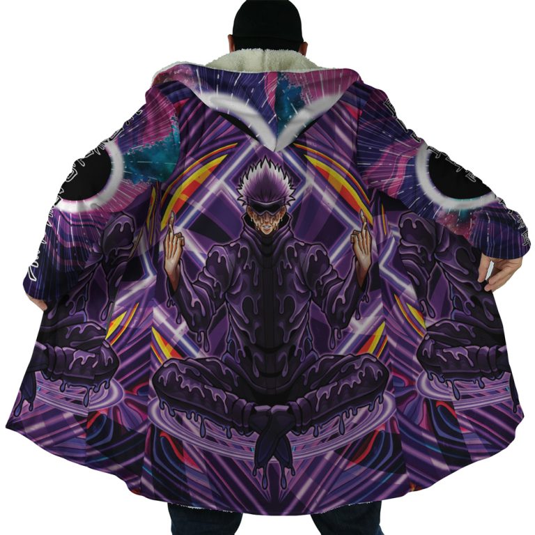 Trippy Gojo Satoru Jujutsu Kaisen Dream Cloak Coat - Jujutsu Kaisen Store