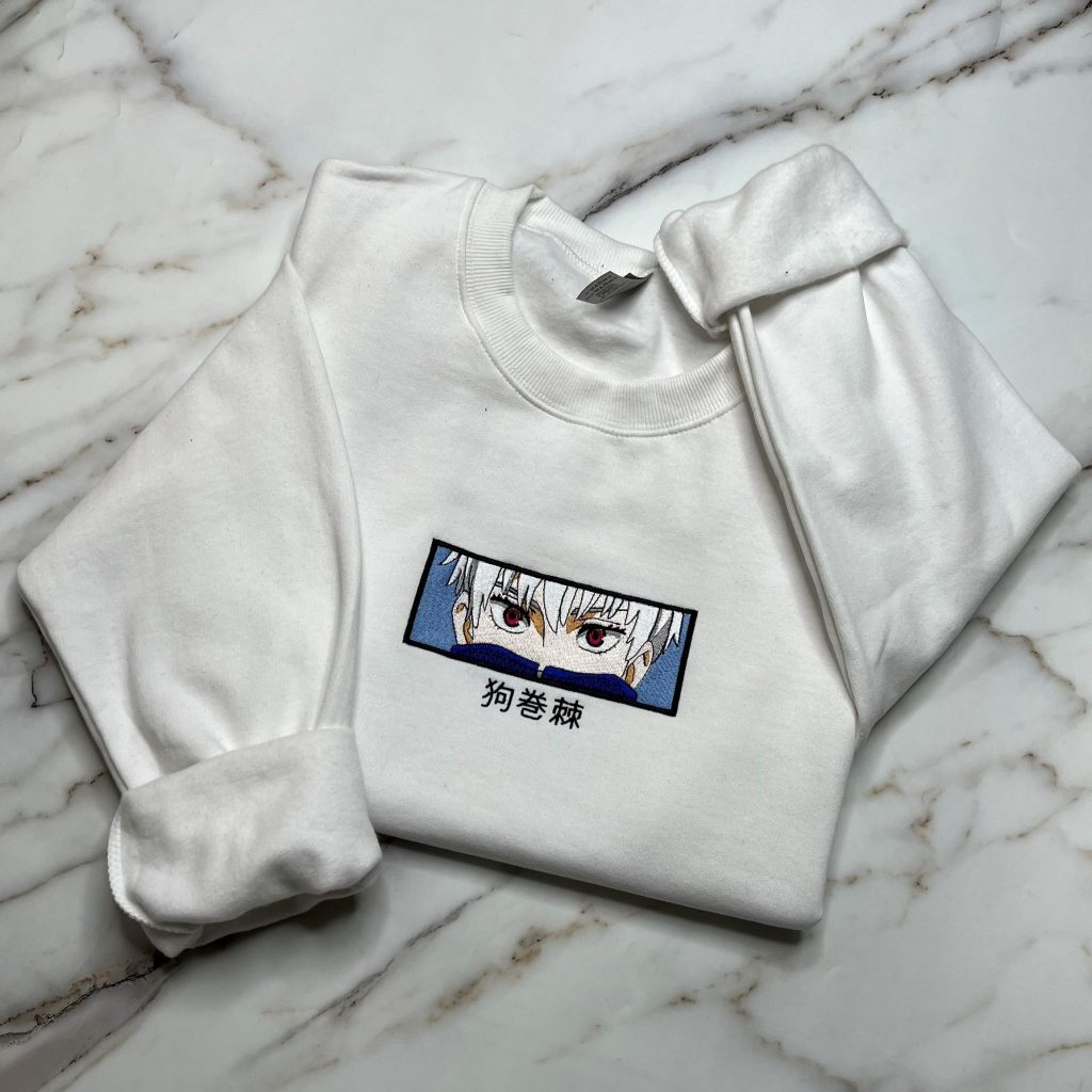 Gojo The Half Of Face Jujutsu Kaisen Embroidered Clothing - Jujutsu ...